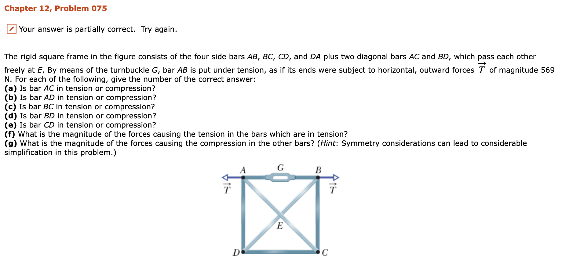 Solved Chapter 12, Problem 075 Your answer is partially | Chegg.com