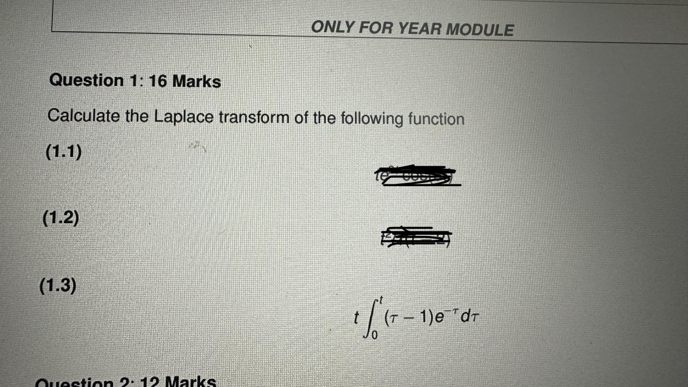 Solved Calculate the Laplace transform of the following | Chegg.com