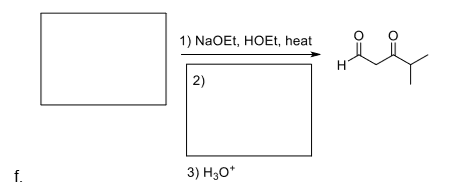 Solved NaOET, HOEt, heat a. NaOEt HOE heat b. NaOET, HOEt, | Chegg.com