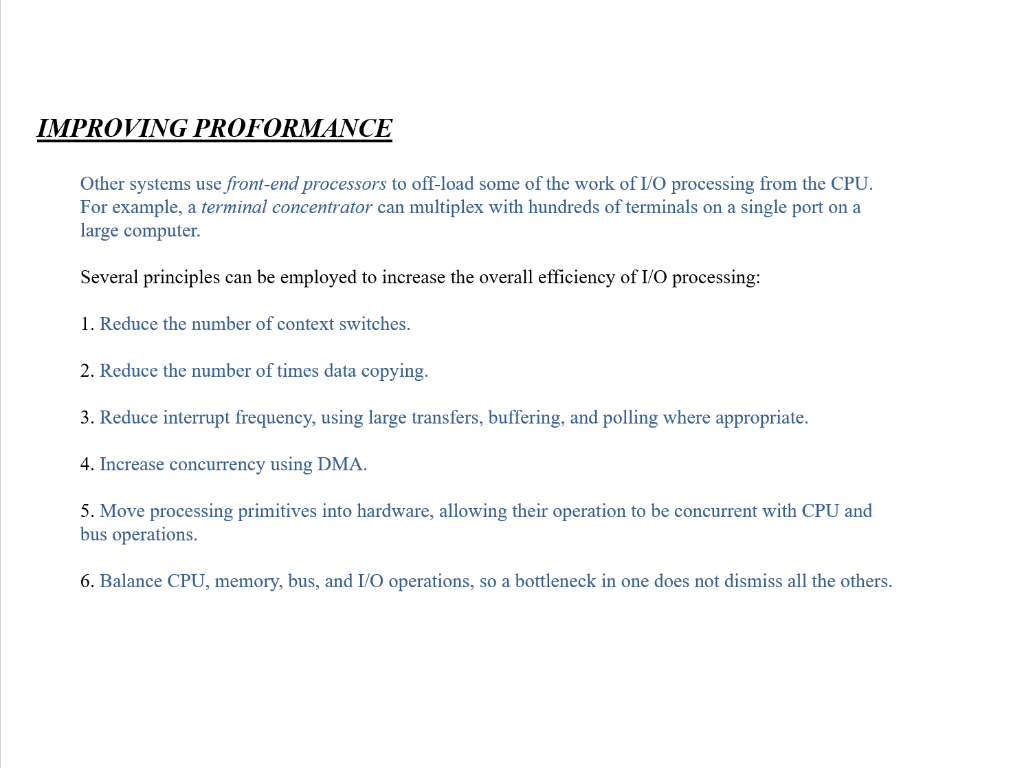 Solved IMPROVING PROFORMANCE Other systems use front-end | Chegg.com