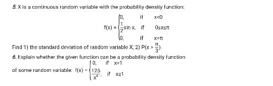 Solved 5. X is a continuous random variable with the | Chegg.com