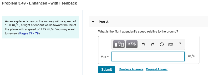 Solved Problem 3.49 Enhanced-with Feedback As an airplane | Chegg.com