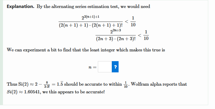 Solved Explanation. By the alternating series estimation | Chegg.com