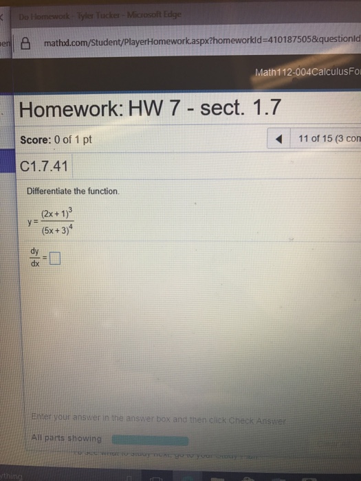 Solved Homework: HW 7 sect. 1.7 Score: 0 of 1 pt 1.7.11 | Chegg.com