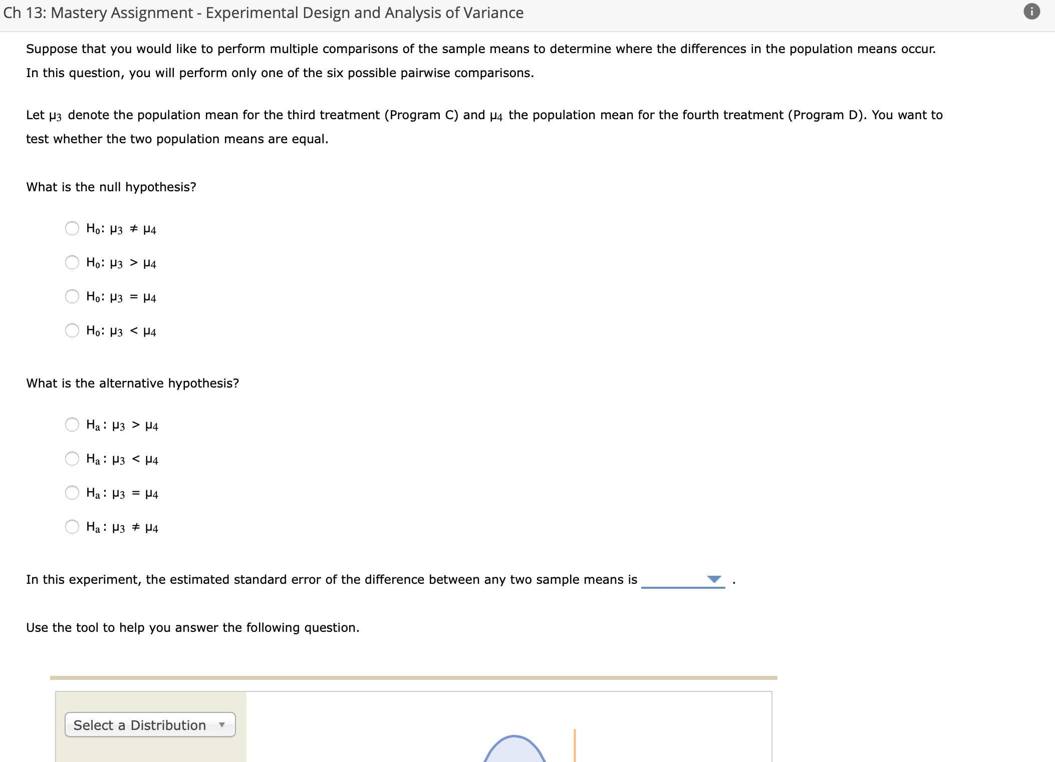 Solved Ch 13: Mastery Assignment - Experimental Design and | Chegg.com