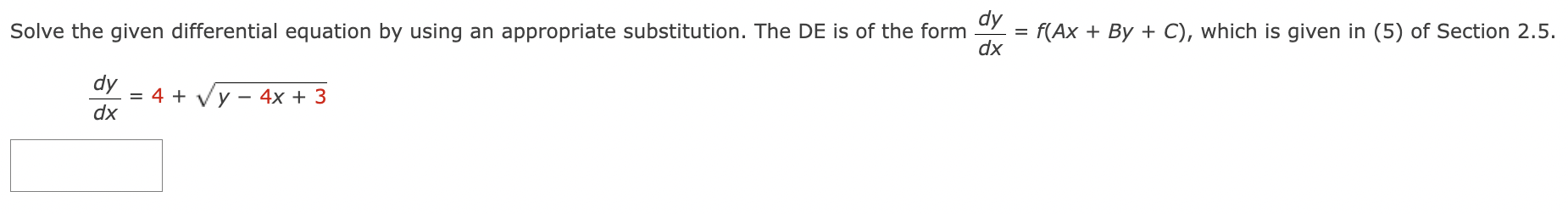 Solved Solve the given differential equation by using an | Chegg.com