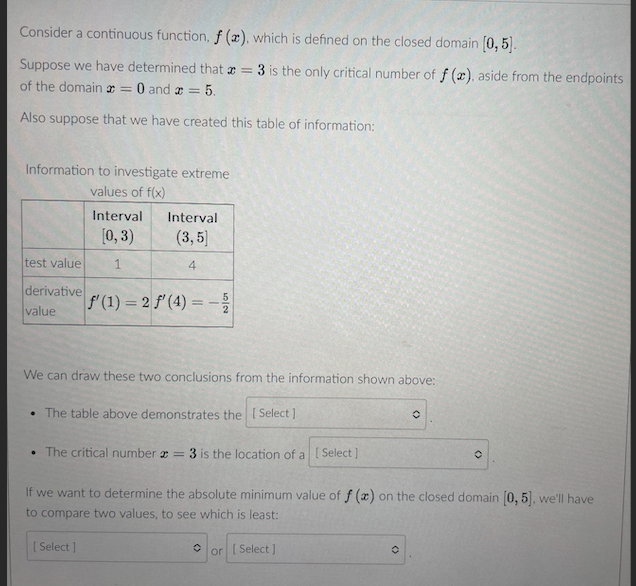Solved Consider A Continuous Function F X Which Is
