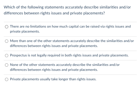 Solved Which of the following statements accurately describe | Chegg.com