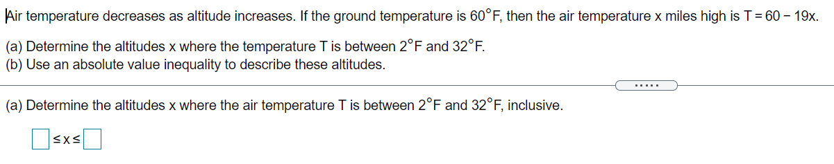 Solved Air temperature decreases as altitude increases. If | Chegg.com