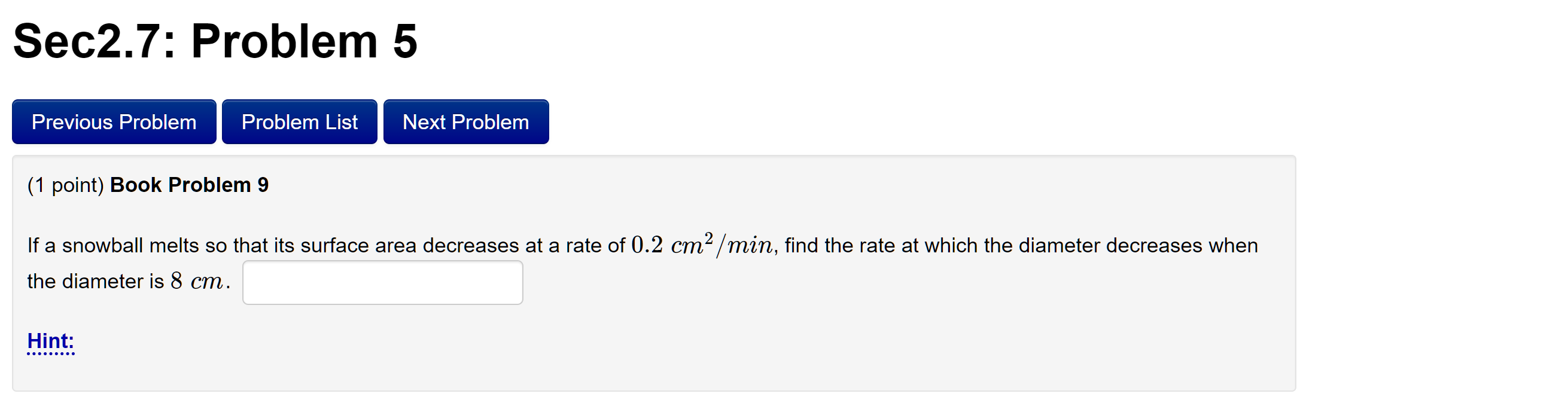 Solved Sec2.7: Problem 5 Previous Problem Problem List Next | Chegg.com