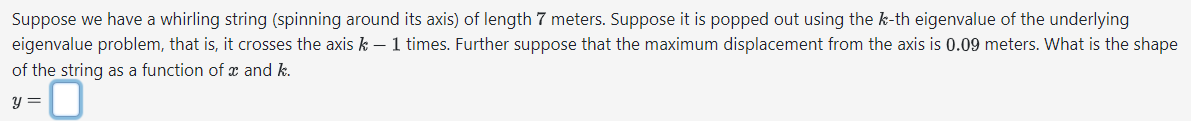 Solved Suppose we have a whirling string (spinning around | Chegg.com