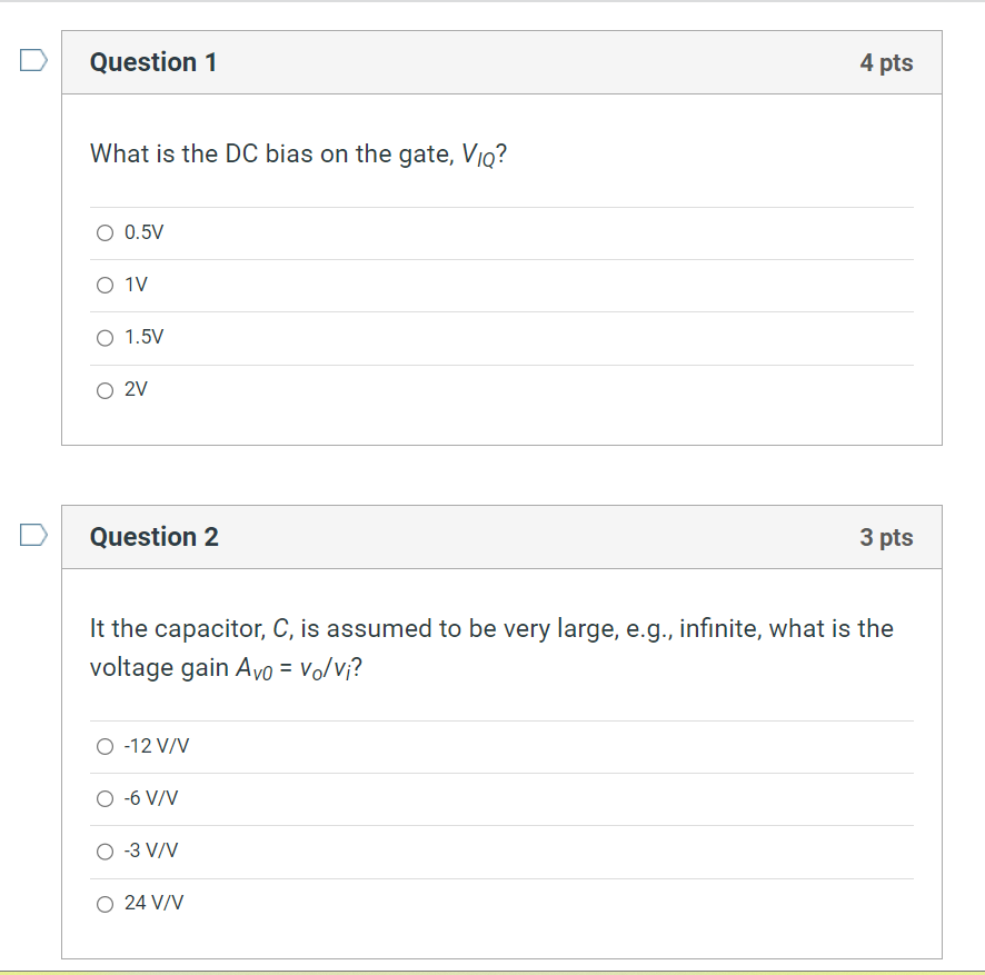 Solved For the common source amplifier below, the n-channel | Chegg.com