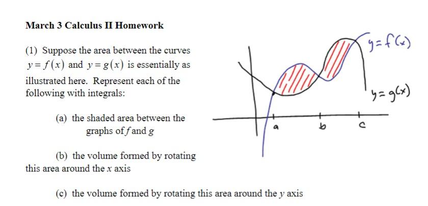 Solved March 3 Calculus II Homework (1) Suppose the area | Chegg.com