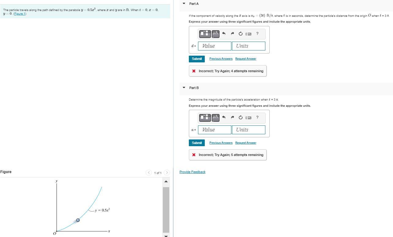 Solved The particle travels along the path defined by the | Chegg.com