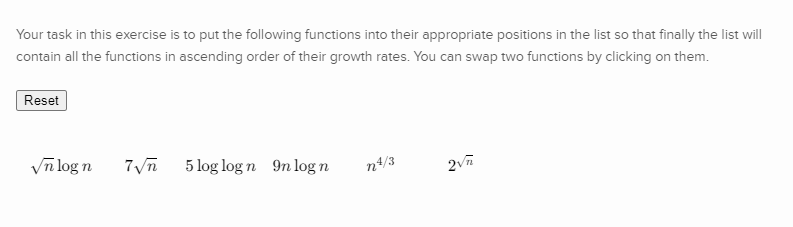Solved Your task in this exercise is to put the following | Chegg.com