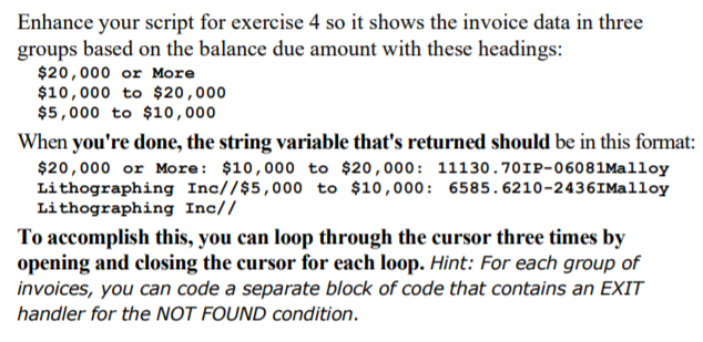 Solved Write A Script That Creates And Calls A Stored