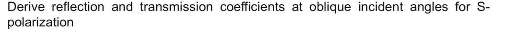 Solved Derive reflection and transmission coefficients at | Chegg.com