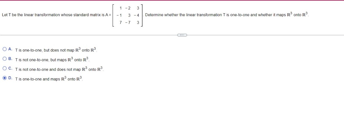 Let T be the linear transformation whose standard | Chegg.com