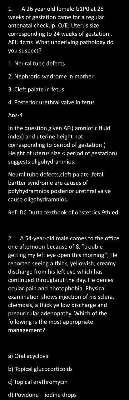 Solved 1. A 26 year old female G1PO at 28 weeks of gestation | Chegg.com