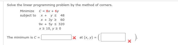 Solved Solve the linear programming problem by the method of | Chegg.com