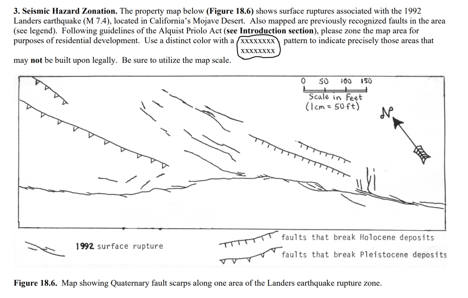 Solved 3. Seismic Hazard Zonation. The property map below | Chegg.com