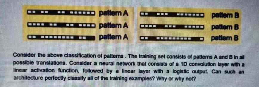 Solved como pattem A pattern A pattem A pattern B pattem B | Chegg.com