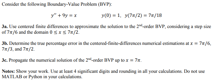 Solved Consider the following Boundary-Value Problem (BVP): | Chegg.com