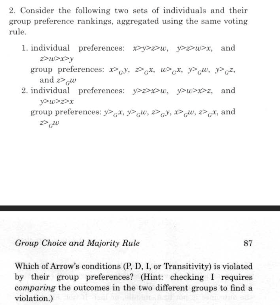 Solved 2. Consider the following two sets of individuals and | Chegg.com Solved 2. Consider the following two sets of individuals and | Chegg.com