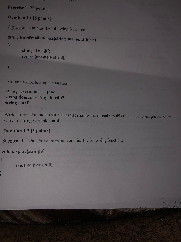 Solved Exercise 1 25 Points Question 11 15 Points A 9997
