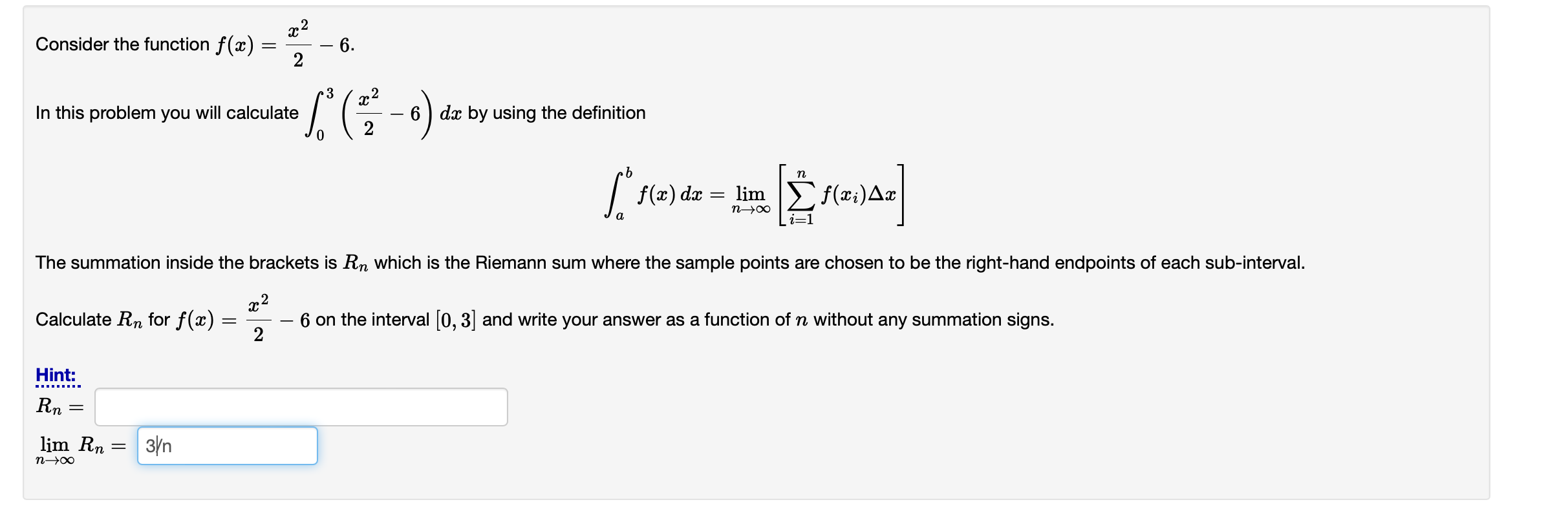Solved Consider the function f(x)=2x2−6 In this problem you | Chegg.com