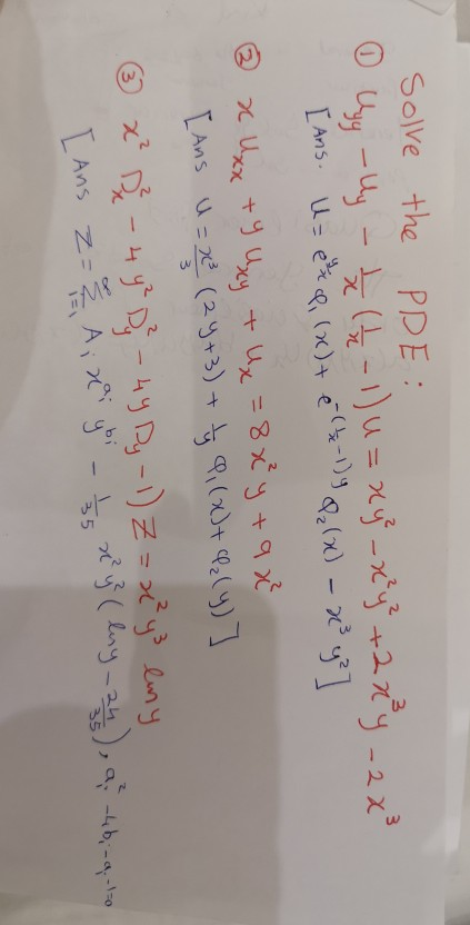 Solved Solve the PDE 3 | Chegg.com