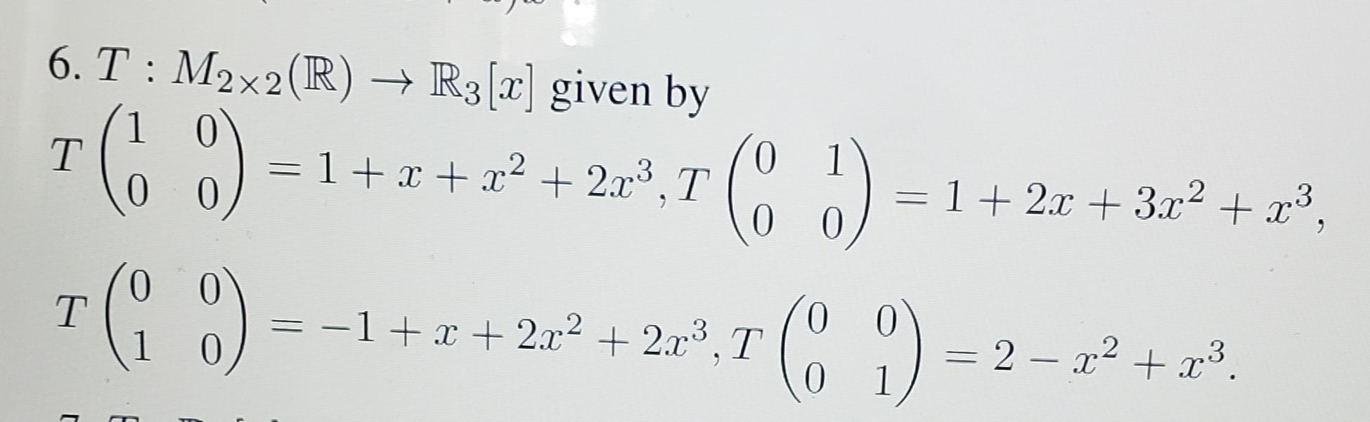 Solved Find a basis for the kernel and determine the nullity | Chegg.com