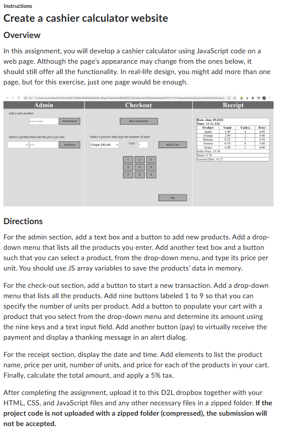 Solved Hi, ﻿I need your help with creating a calculator in | Chegg.com