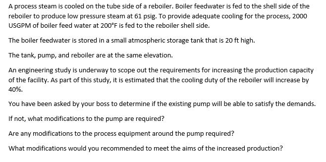 Solved A process steam is cooled on the tube side of a | Chegg.com