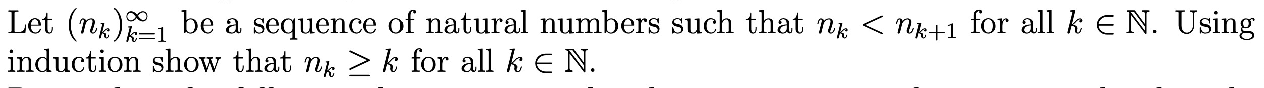 Solved Let (nk) be a sequence of natural numbers such that | Chegg.com