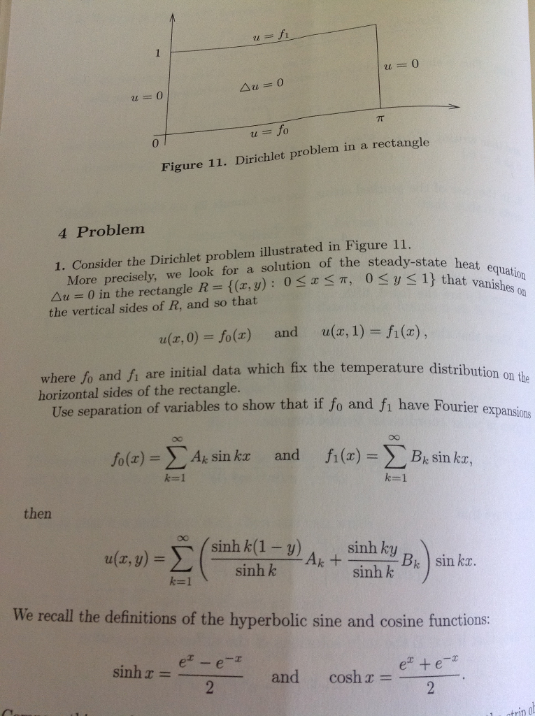 Solved u=0 u= Jo 0 Figure 11. Dirichlet problem in a | Chegg.com