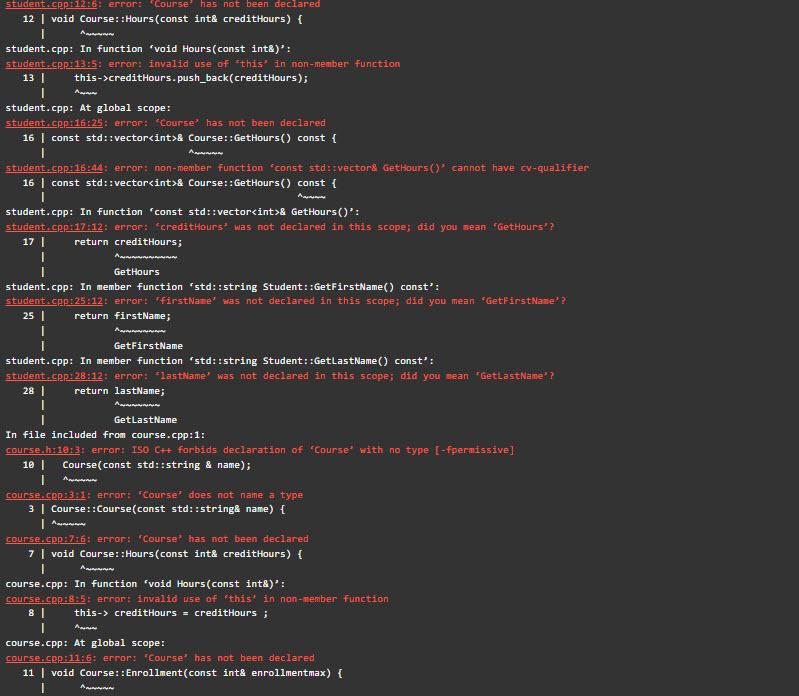 Solved I'm developing a C++ program that registers students | Chegg.com