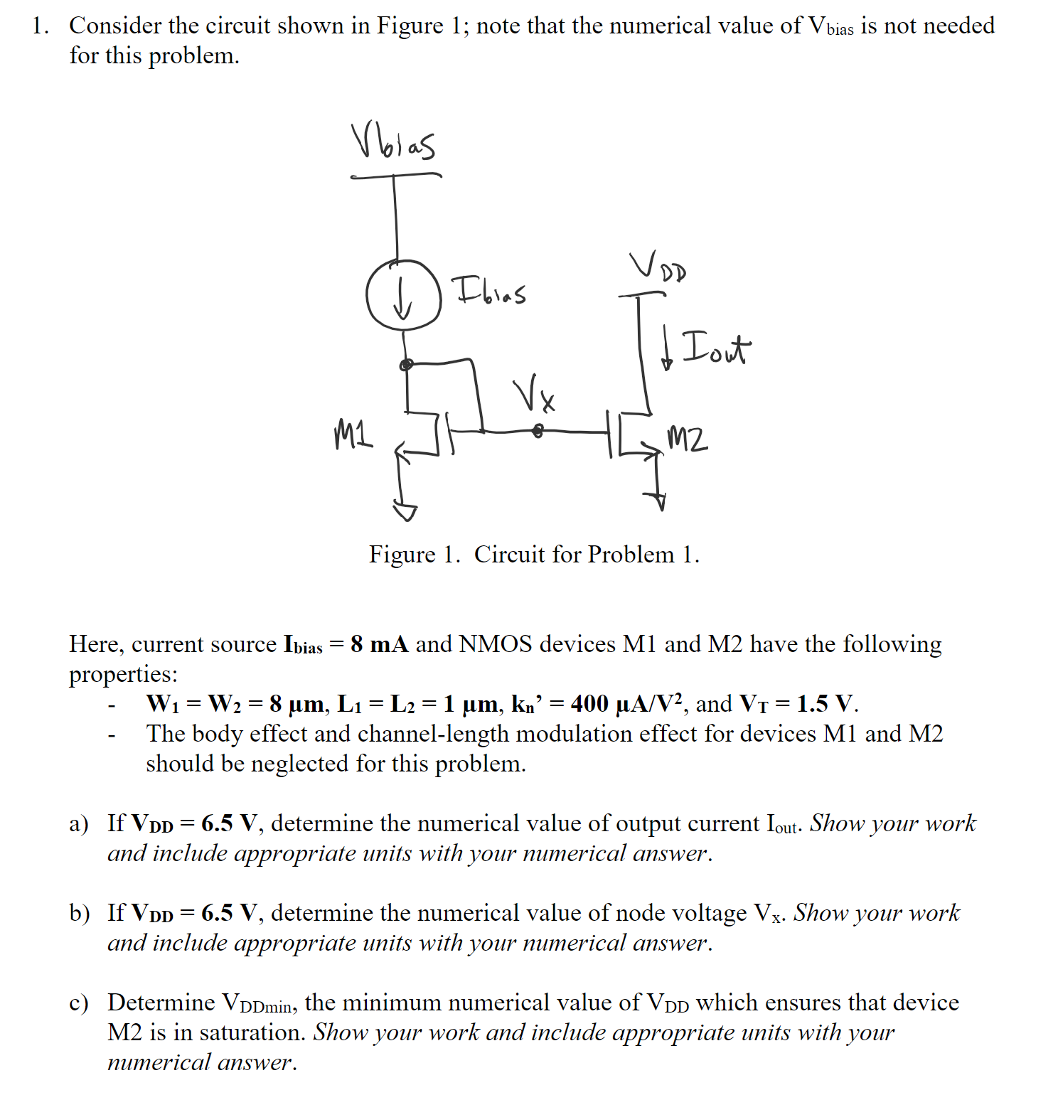 Solved Consider the circuit shown in Figure 1; note that the | Chegg.com