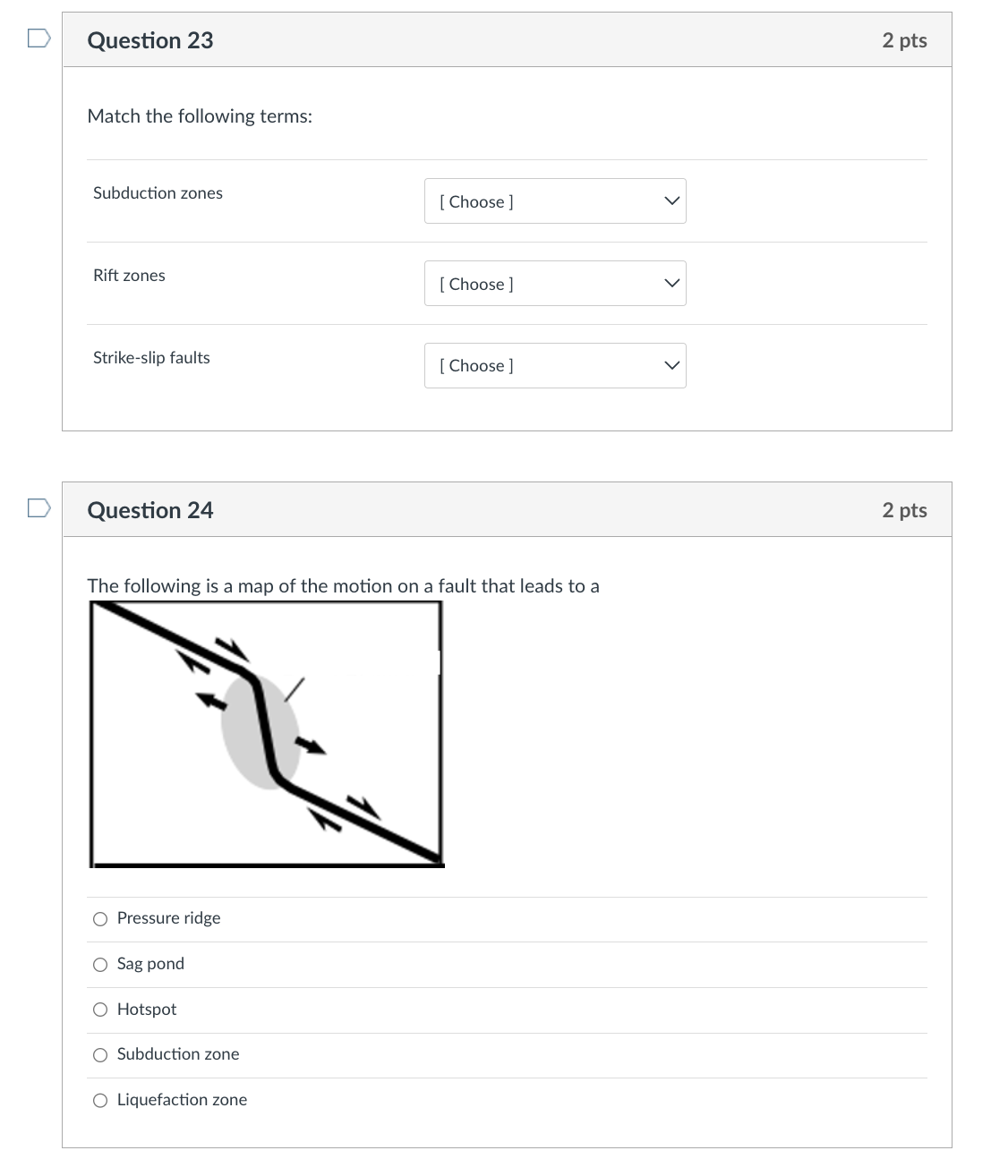 Solved Match the following terms: Subduction zones Rift | Chegg.com