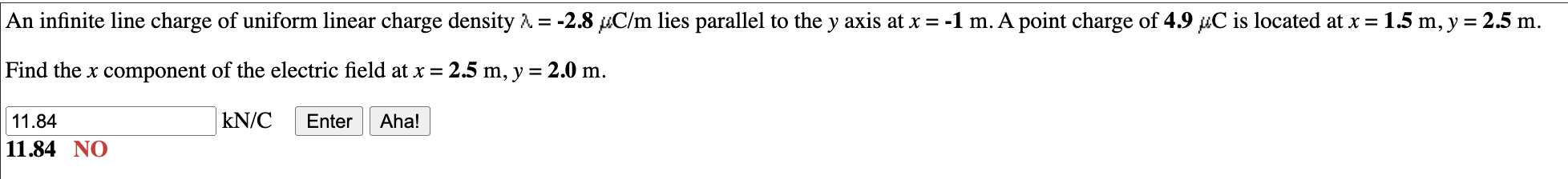 Solved An infinite line charge of uniform linear charge | Chegg.com