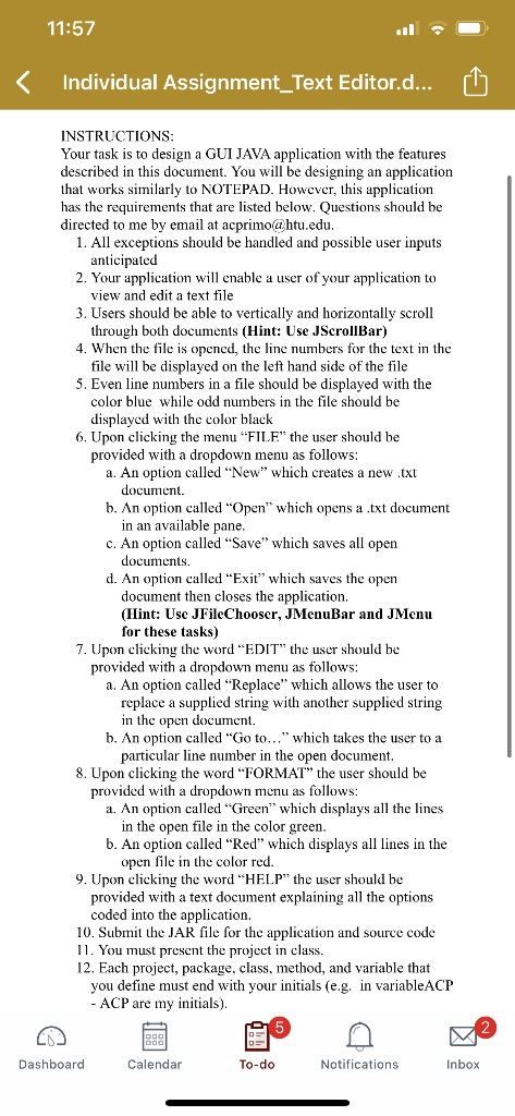 11:57 Individual Assignment_Text Editor.d... Ü 3. | Chegg.com