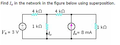 Solved Find Io in the network in the figure below using | Chegg.com