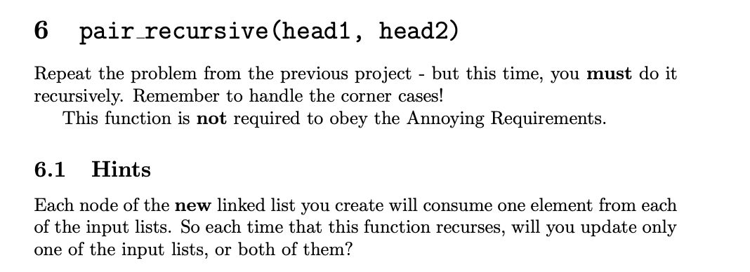 Solved In Python - This function takes two lists, which may | Chegg.com