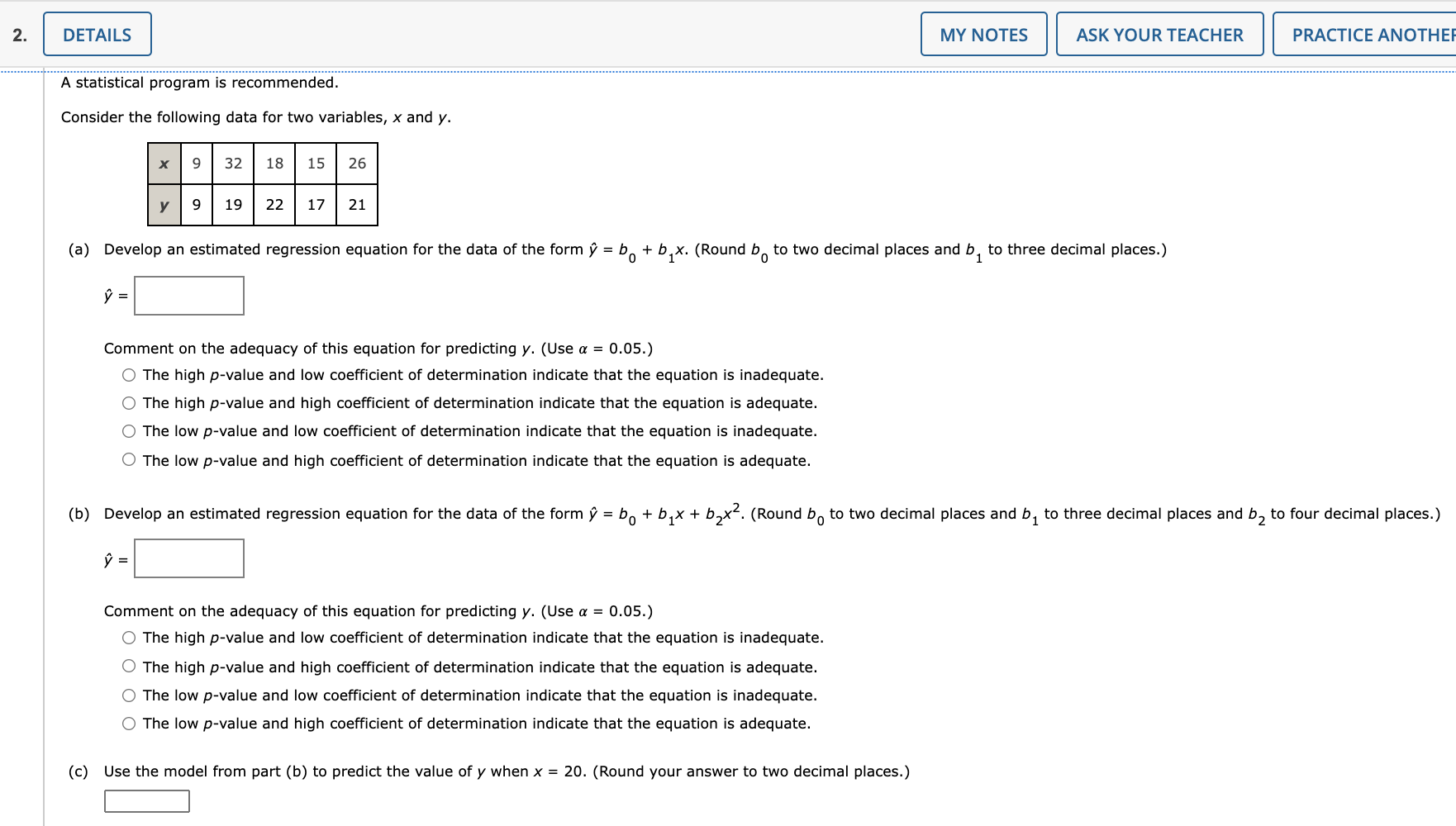 Solved . 2. DETAILS MY NOTES ASK YOUR TEACHER PRACTICE | Chegg.com