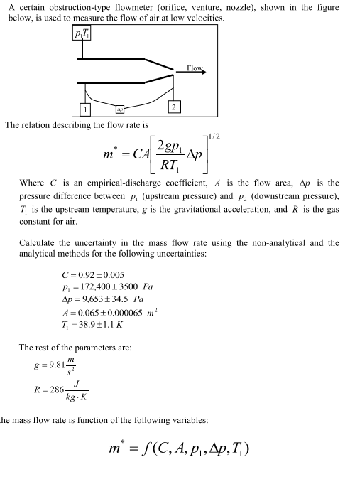 Solved A certain obstruction-type flowmeter (orifice, | Chegg.com