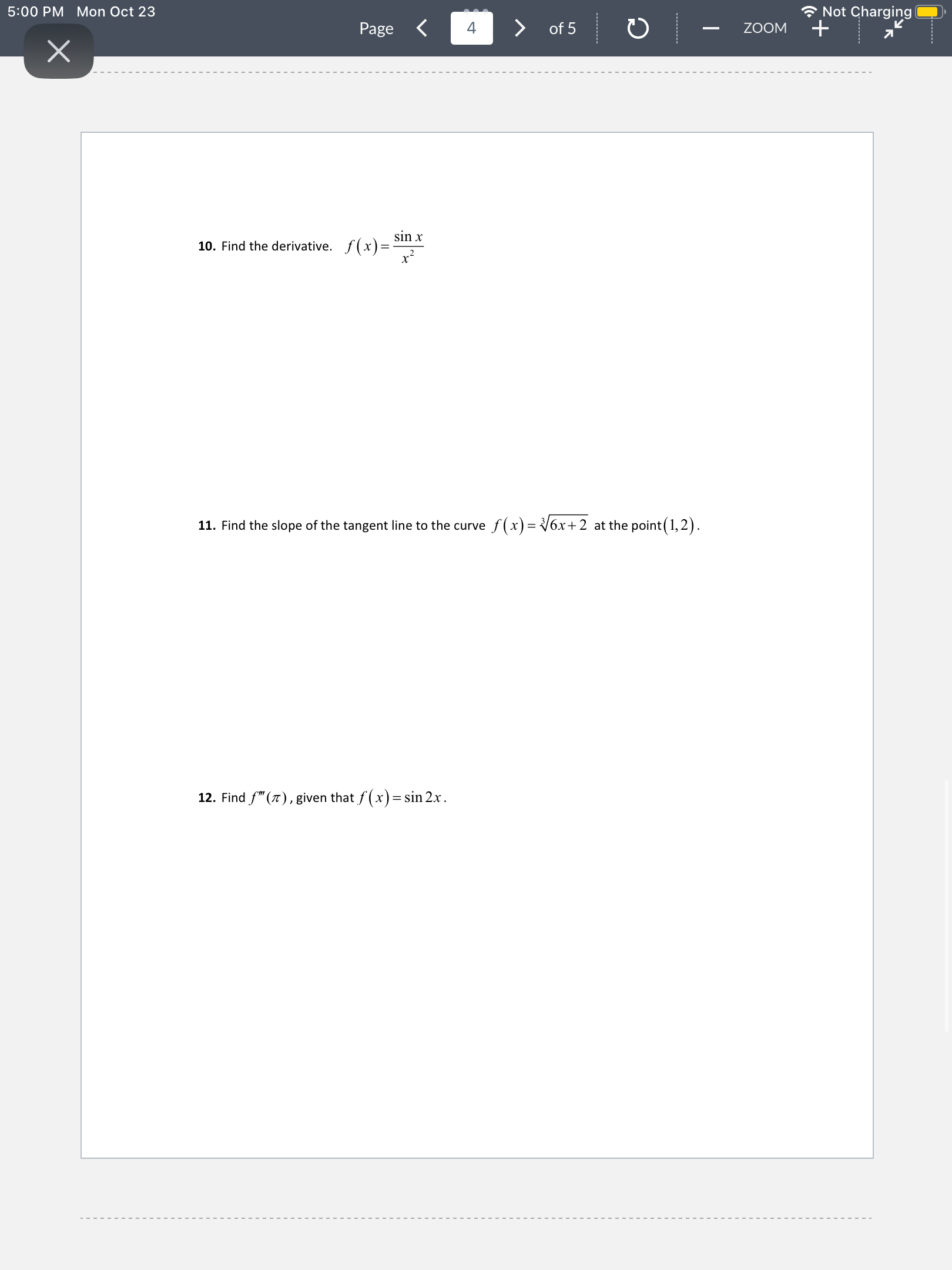 Solved Find the derivative of each. 4. g(x)=(8x2−1)3 5. | Chegg.com