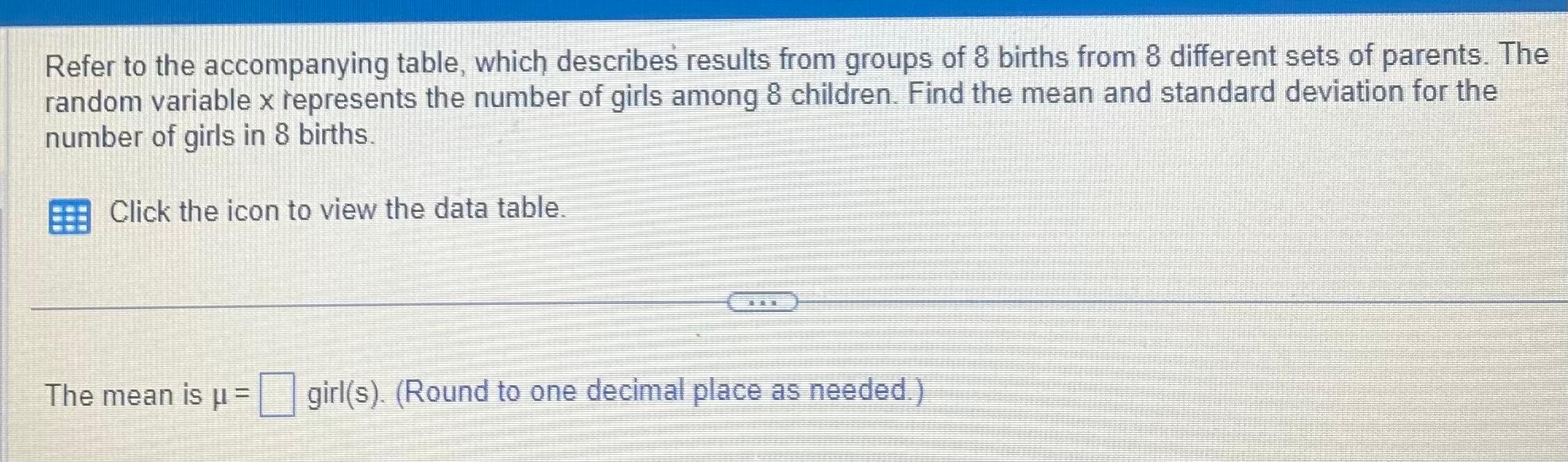 The accompanying table describes results from groups | Chegg.com