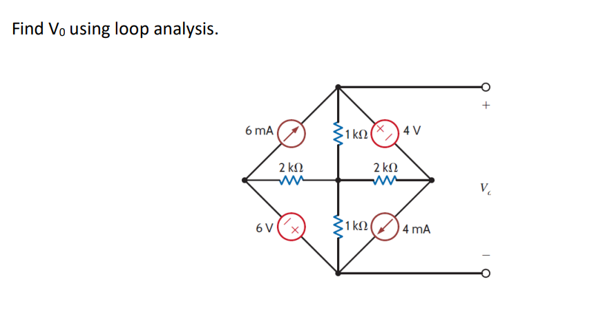 Solved Find V0 Using Loop Analysis 