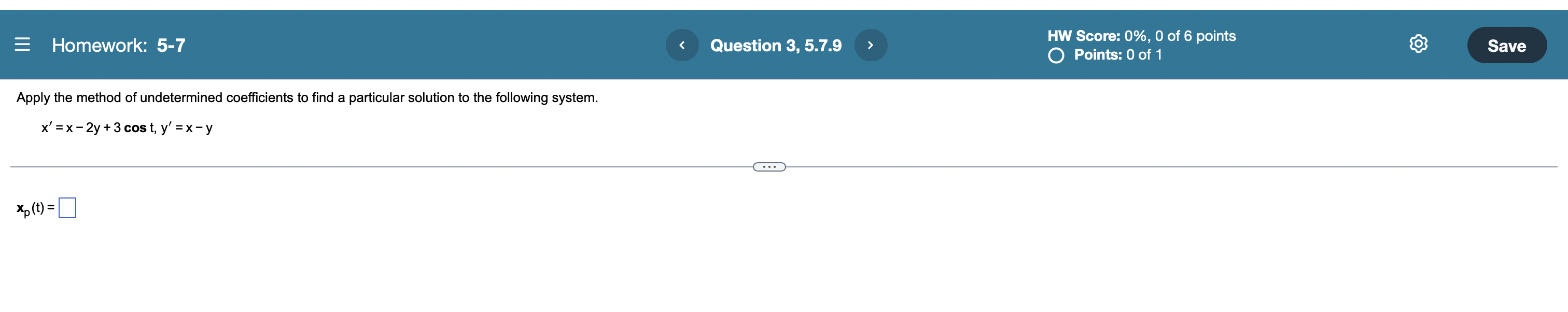 Solved = Homework: 5-7 Question 3, 5.7.9 HW Score: 0%, 0 of | Chegg.com