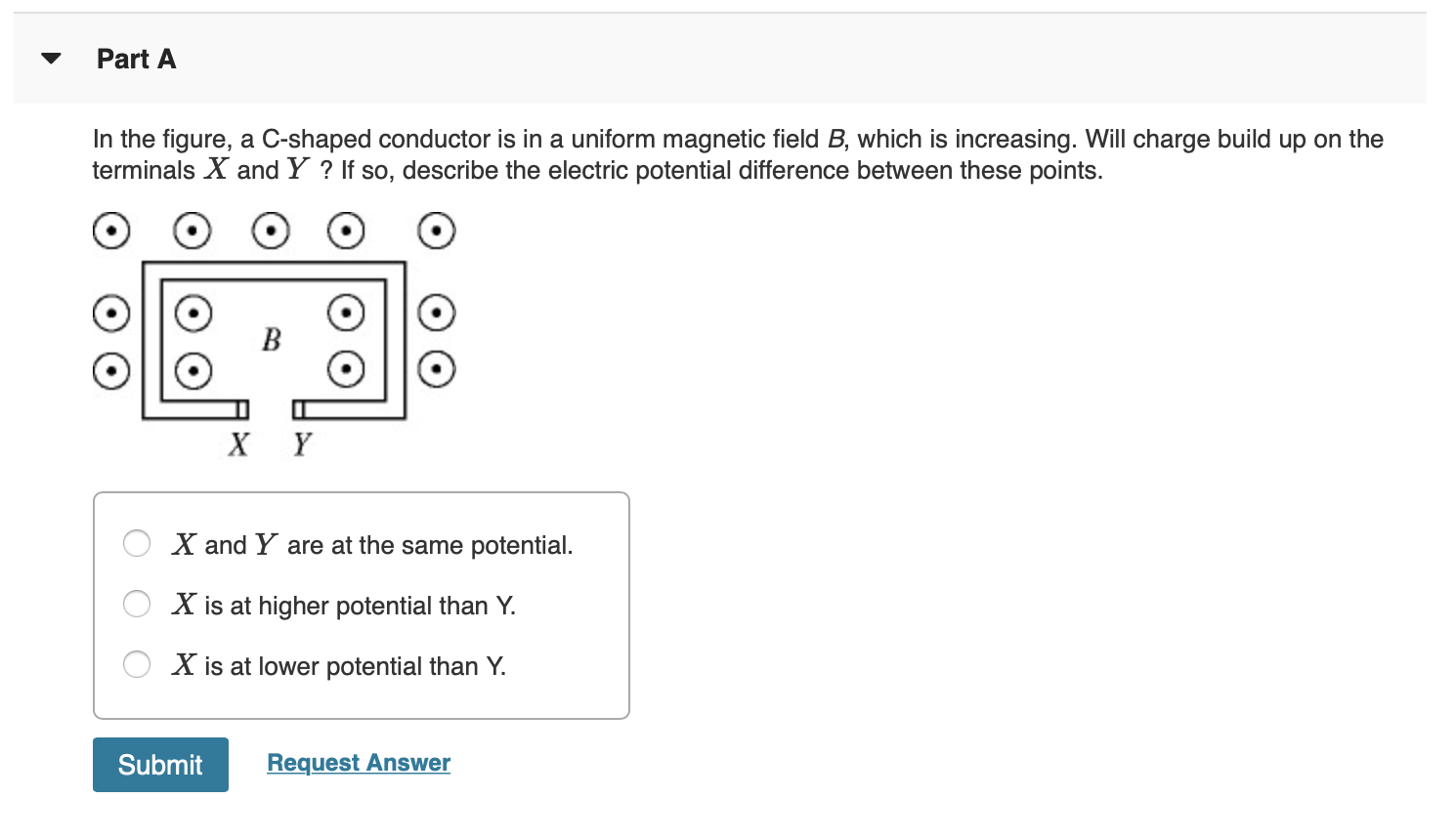 Solved - Part A In the figure, a C-shaped conductor is in a | Chegg.com